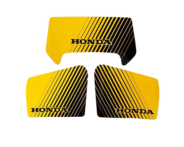 Stickerset Honda MT5 Zwart/geel lange zijkappen – Honda M Onderdelen ...
