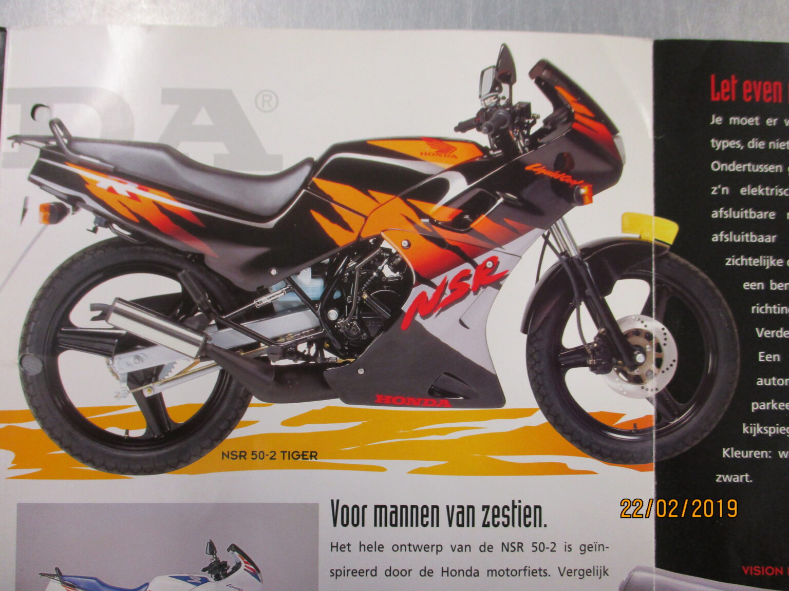 Stickerset compleet zwart - oranje Honda NSR50 Tiger AC08 - Honda M Onderdelen