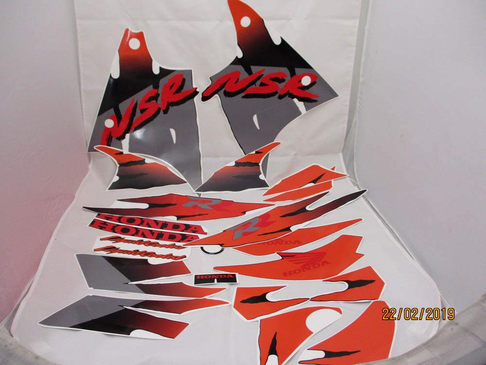 Stickerset compleet oranje NSR50 Tiger AC08 – Honda M Onderdelen Webshop