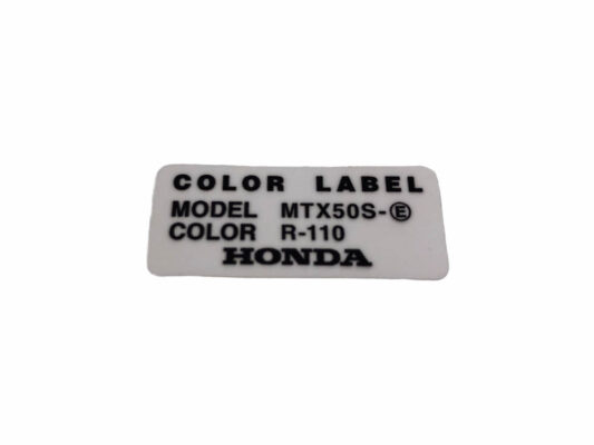 Sticker Honda Color Label MTX 50S R-110 - Honda M Onderdelen