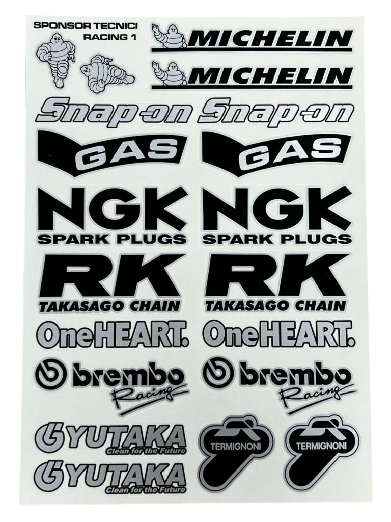 Stickerset Sponsor-kit Honda Black NGK / Michelin / Brembo / Snap-on ...